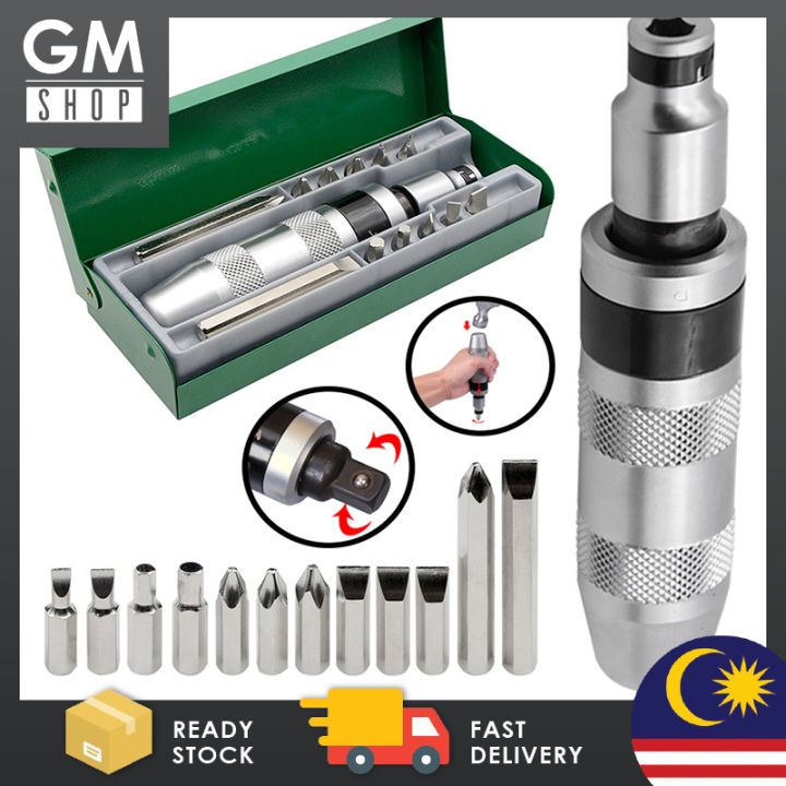 GMshop 13pcs Impact Screwdriver Set Wrench Pulse Screwdriver Kit Impact ...