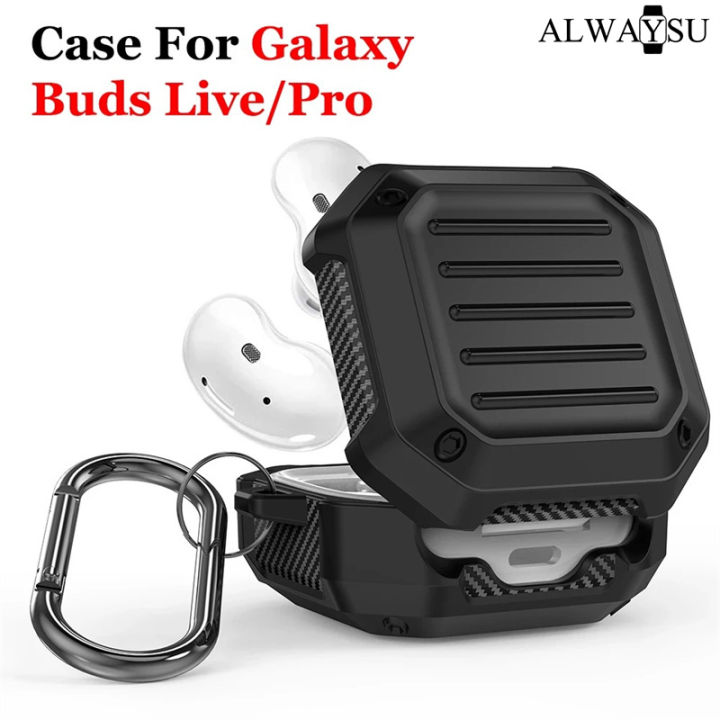 หูฟังฝาครอบป้องกันสำหรับ Samsung Galaxy Buds Live Pro พร้อมตะขอ TPU เคส ...