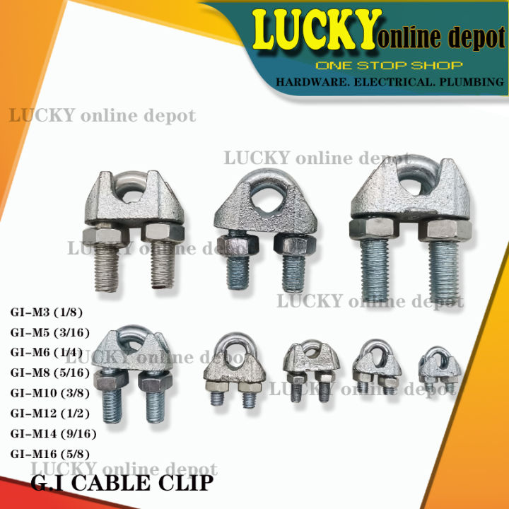 G.I WIRE ROPE CLIP / WIRE ROPE CLAMP 3-16MM | Lazada PH