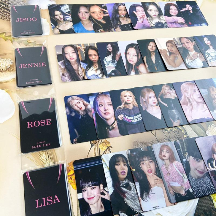 BLACKPINK BornPink Jisoo PhotoCards Rose Jennie Lisa Photo Cards 8 per ...