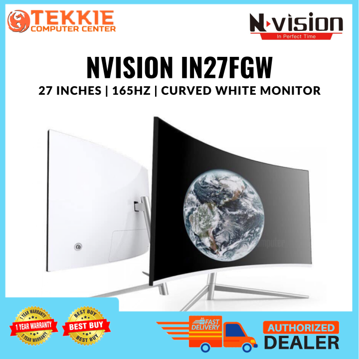 NVISION IN27FGW 27" 165HZ CURVED WHITE | Lazada PH