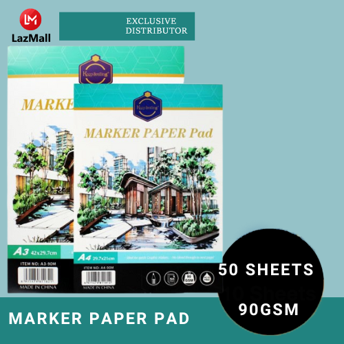 Keep Smiling Marker Paper Pad / Marker Pad 50 Sheets 90gsm Size A3 ...