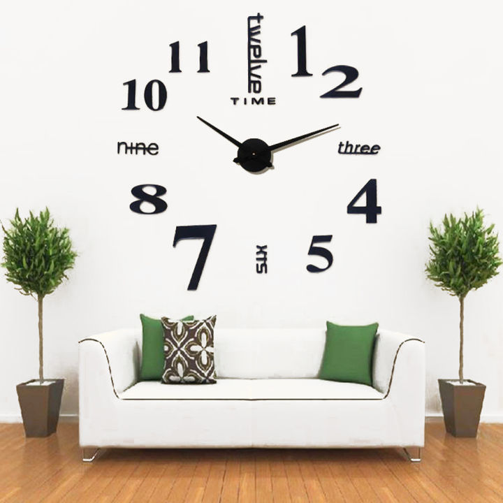 Jam Dinding Besar DIY Giant Wall Clock Quartz Creative Design 80-130cm ...