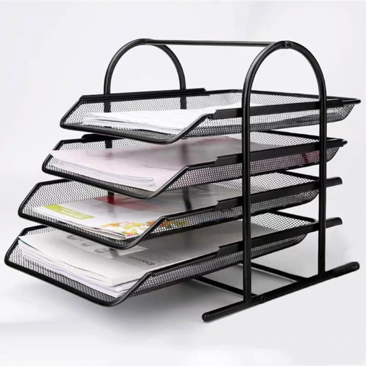 TOP SELLING 4 LAYER DESK FILE | Desk Organizer with 4 Sliding Trays ...
