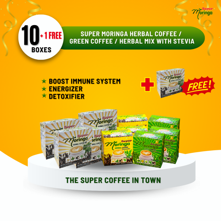 Super Moringa Coffee (Herbal Coffee / Green Coffee / Herbal Coffee mix with Stevia) | Lazada PH