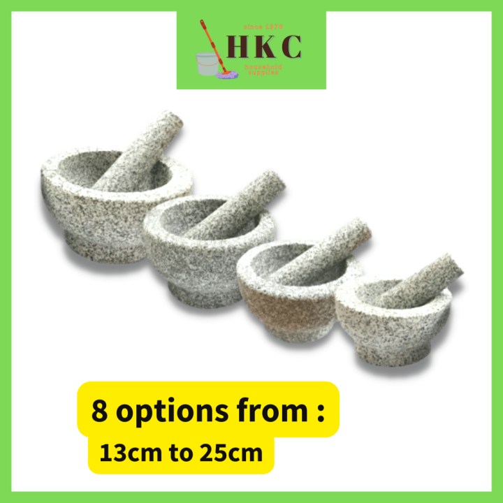 Stone Mortar and Pestle Lesung Batu Guacamole Salsa Maker Batu Lesung ...