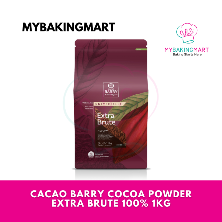 Mybakingmart | Cacao Barry Cocoa Powder Extra Brute 100% 1kg | Lazada