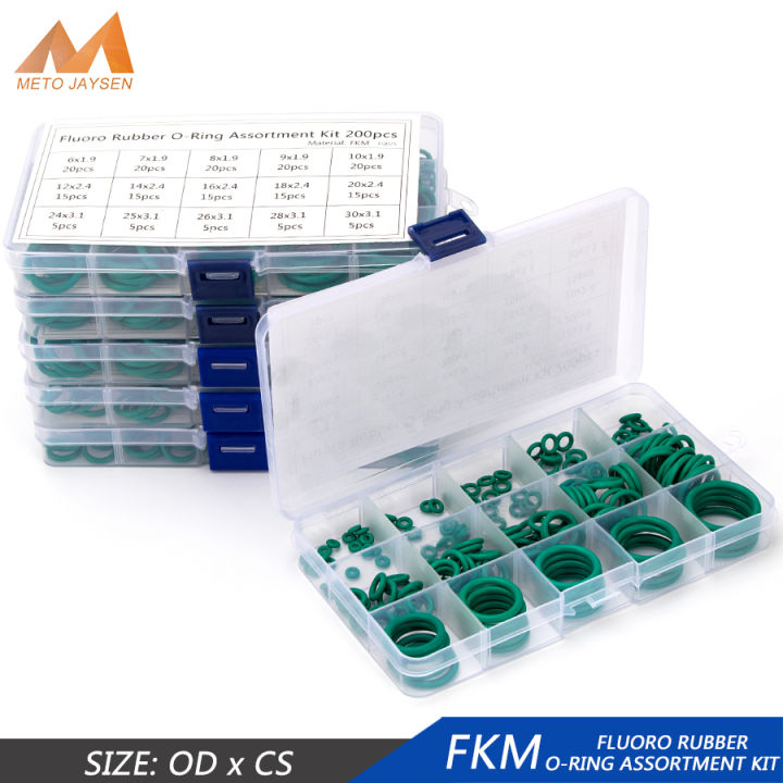 Diameter 6mm-35mm Thickness 1mm 1.5mm 1.9mm 2.4mm 3.1mm Oring Set Tools Viton Seal Kit Green ...
