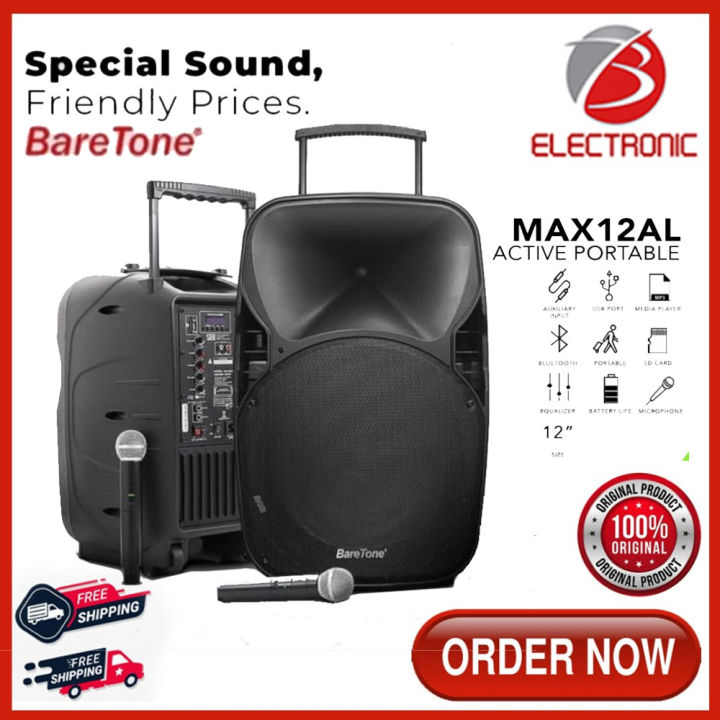 Speaker portable Baretone MAX12AL MAX 12AL MAX 12 AL Original 12 inch ...