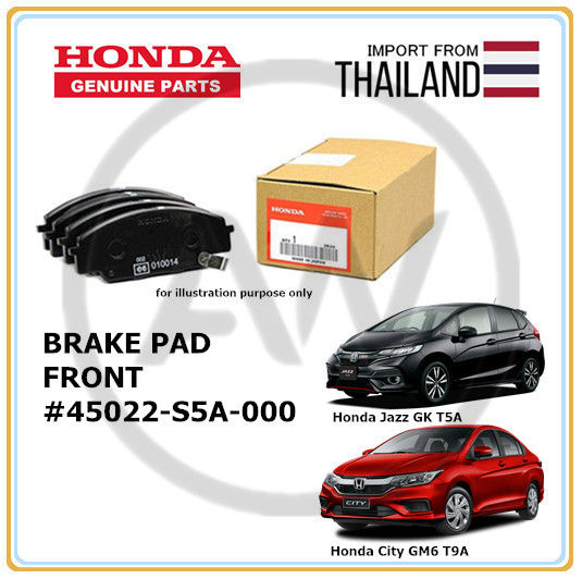 Honda City GM6 T9A Jazz GK T5A 2014-2019 Front Disc Brake Pad (45022 ...