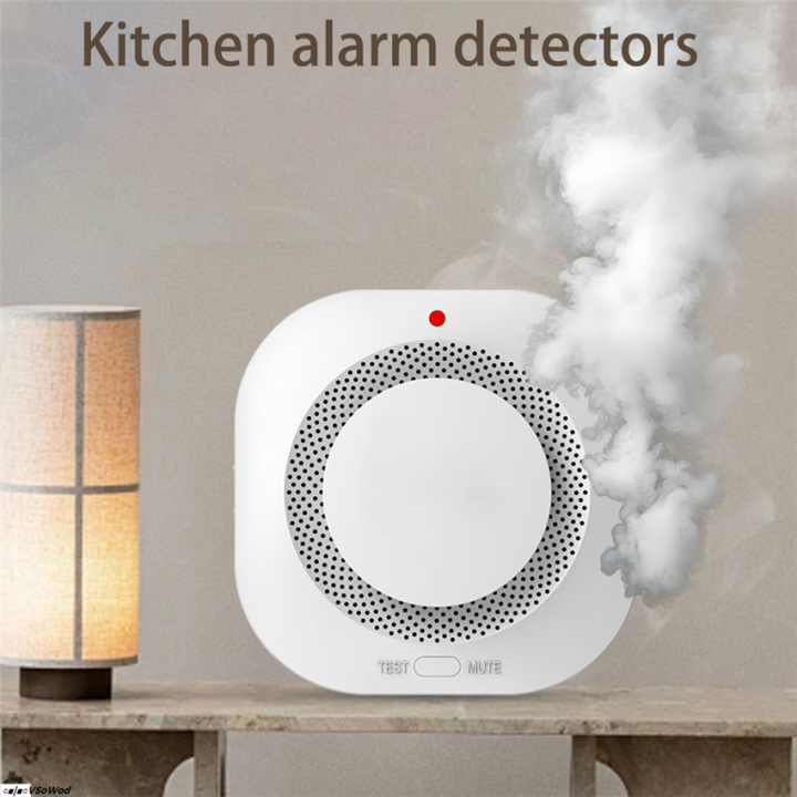 Wireless Fire Smoke Detector Warning alarm,Indoor Fire Detection,85dB ...