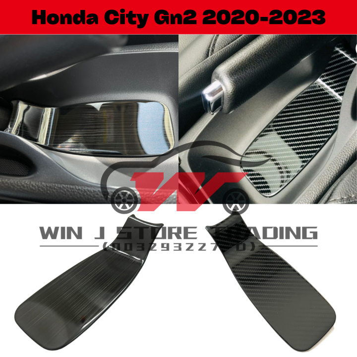🔥READY STOCK🔥Honda City Gn/Gn2 2020-2023 Carbon Trim/Black Titanium HandBrake Bottom Plate ...