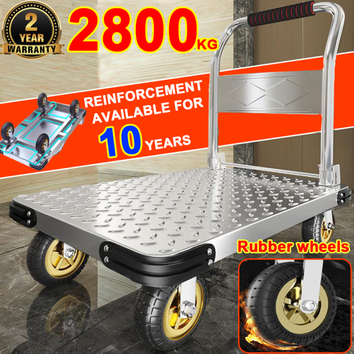 Local Low price Push Cart Trolley Foldable Heavy Duty 2800KG Portable Hand truck Multifunctional ...