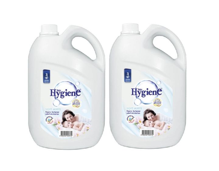Hygiene ไฮยีน ผลิตภัณฑ์ปรับผ้านุ่ม กลิ่นซอฟท์ไวท์ 2800 มล. สีขาว (2 ...