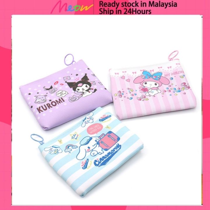 New Sanrio coin purse PU kuromi coin bag Melody KT cinnamoroll coin bag ...