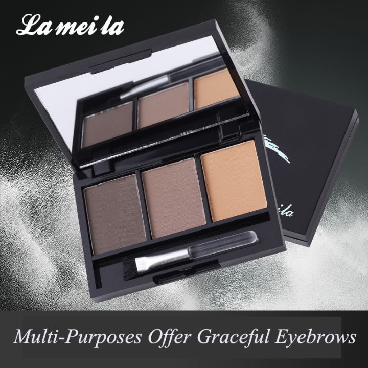 Lameila Tri-color in One Platte Eyebrow Powder Waterproof Sweatproof ...