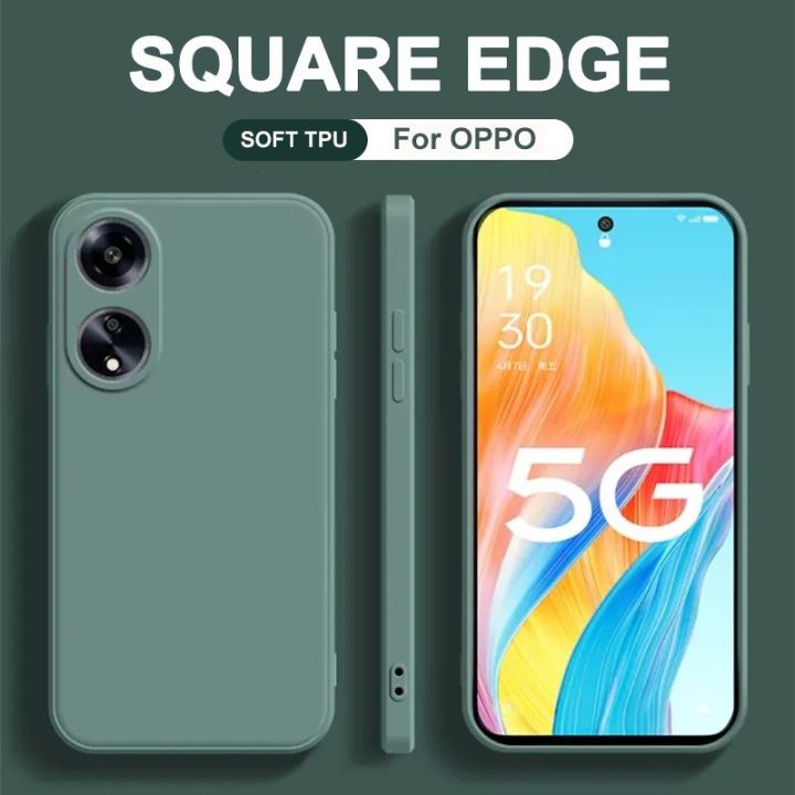 เคสโทรศัพท์ซิลิโคนทรงสี่เหลี่ยมสําหรับ สําหรับ OPPO F9 F11 A5S A12 A15 A16 A17 A18 A33 A38 A52 ...