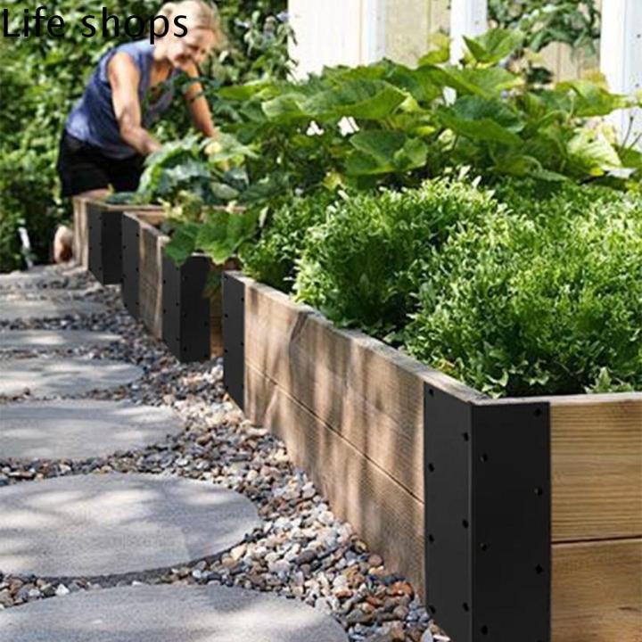 LIFE SHOPS Rust Resistant Raised Garden Bed Corner Brackets Noise Free ...