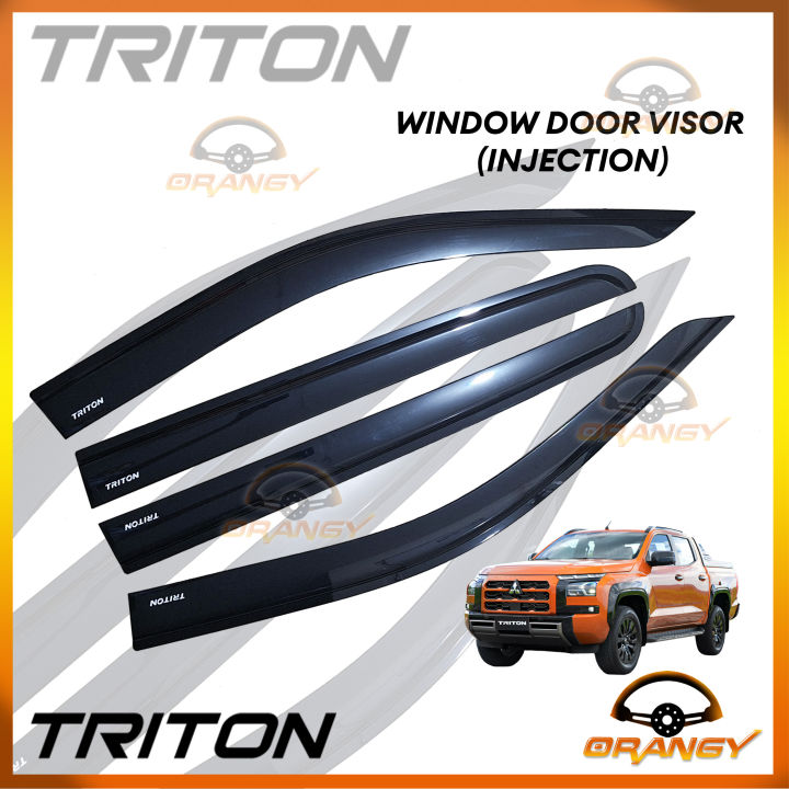 All-New Mitsubishi Triton 2024 OEM / INJECTION Window Door Rain Visor ...