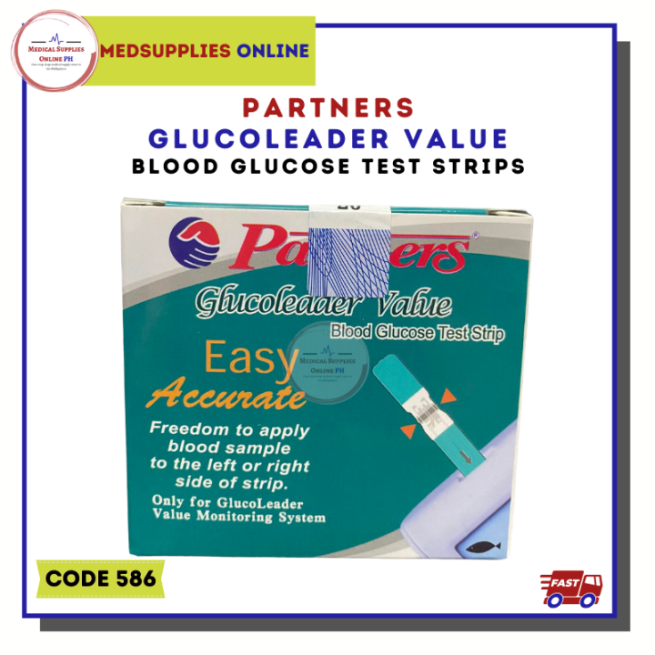 Partners GlucoLeader Value Blood Glucose Test Strips (25pcs) | Lazada PH