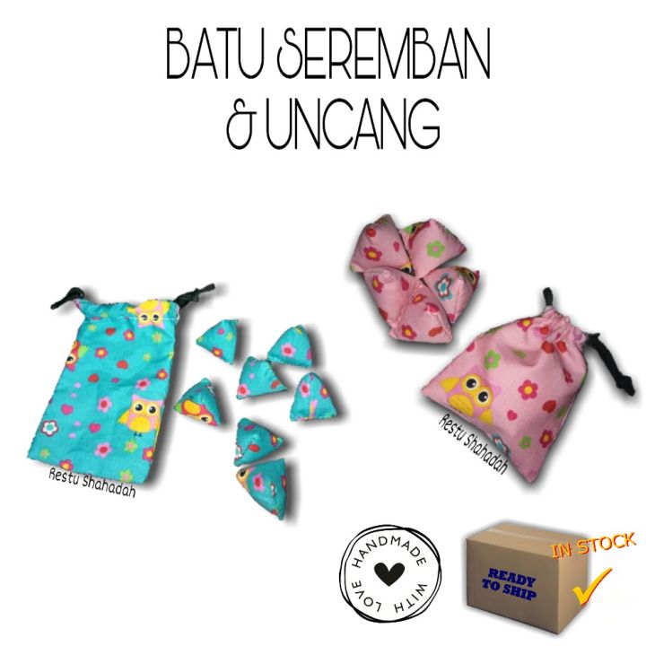 FREE UNCANG Permainan Tradisional Batu Seremban 5 Biji || 7 Biji | Lazada