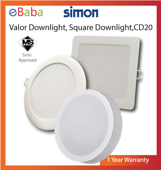 [SIRIM] SIMON - CD20, Valor Square & Round Recessed LED Downlight SUPER ...