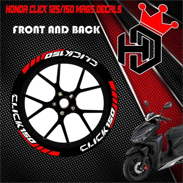 Honda Click 125/150 Mags Sticker Decals PAIR - Front and Back | Lazada PH