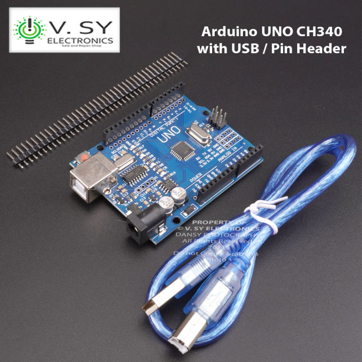 Arduino UNO R3 CH340G SMD Arduino Compatible Motherboard with USB Male ...