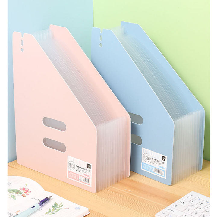 A4 Expandable File Holder Organizer Standing Slanted Folder Organizer ...