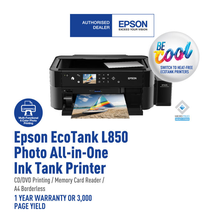 Epson L850 Photo AIO Ink Tank Printer with Original Ink | Lazada