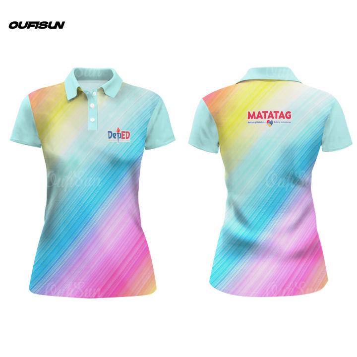Female teacher Matatag Deped Polo short sleeved Deped fully sublimated ...