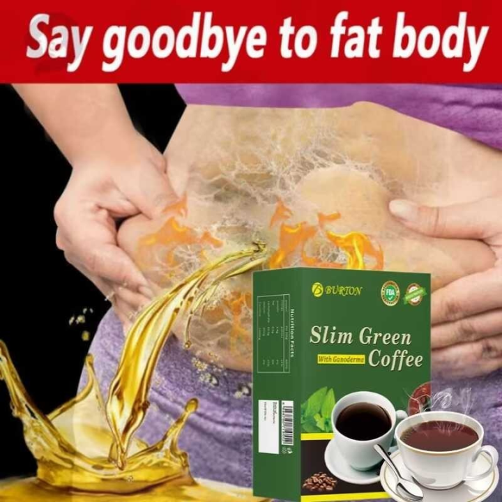 SLIMMING GREEN COFFEE WITH GANODERMA 10G X 10 SACHETS kopi hijau licin ...