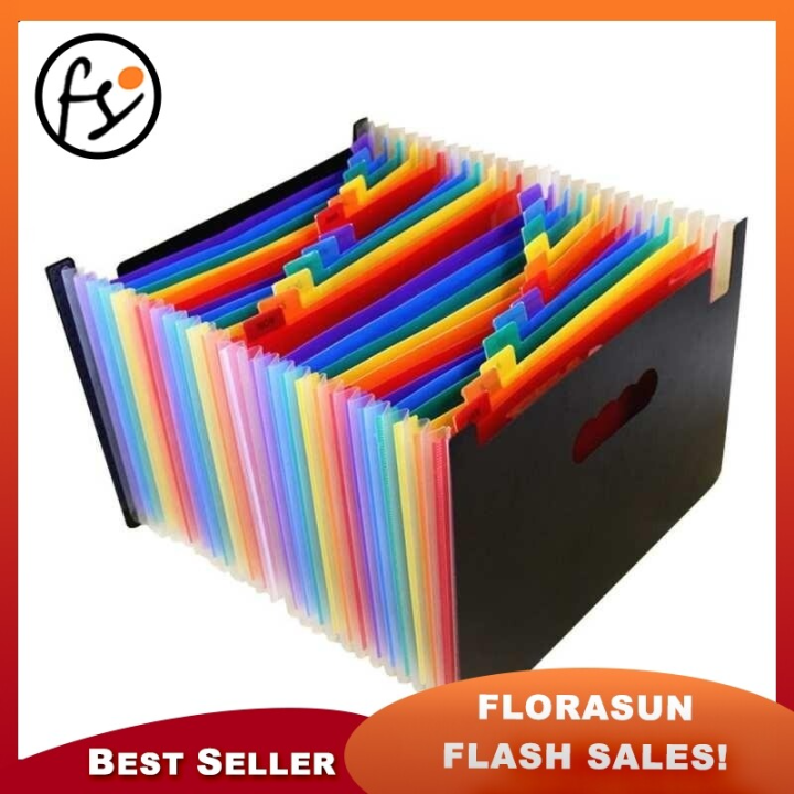 E-Smart 24 Pockets Expanding File Folder Document Organizer for A4 ...