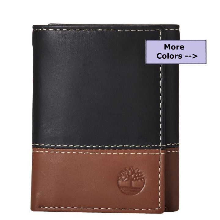 Ready Stock, Original Timberland Trifold Men's Leather Wallet With ID ...