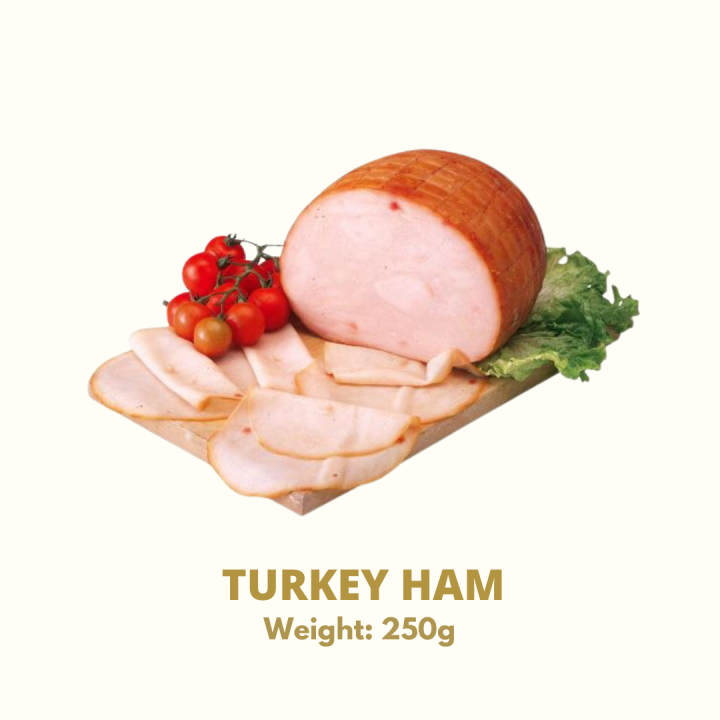 Turkey Ham, 250g, healthy option, charcuterie, deli meat, sliced ...