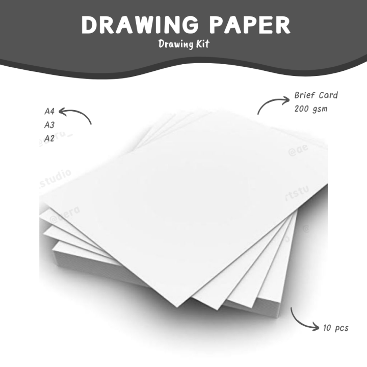 (10 pcs) Drawing Paper : Drawing Kit - by Aera Art Studio | Kertas ...