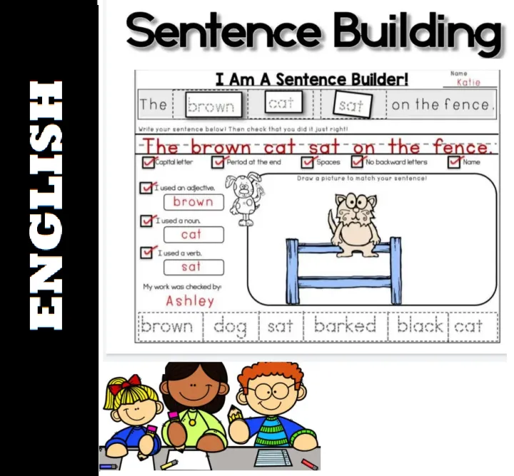 English Sentence Building Worksheet 英语造句 Writing Sentences English ...