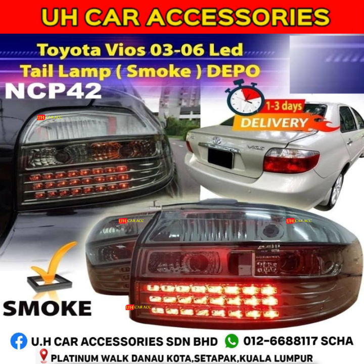 TOYOTA VIOS NCP42 2003 2004 2005 2006 LED TAIL LAMP TAILLAMP LIGHT ALBINO WHITE DEPO TAIWAN | Lazada