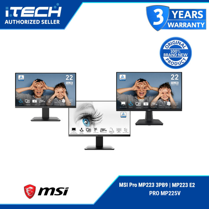 MSI Pro MP223 3PB9 | MP223 E2 | MP225V 21.45 inch | 100Hz | 1ms | Full ...