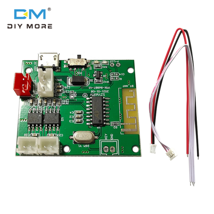 diymore 5W+5W Mini Amplifier Board YMX-868BT DC3.7V-5V Bluetooth ...