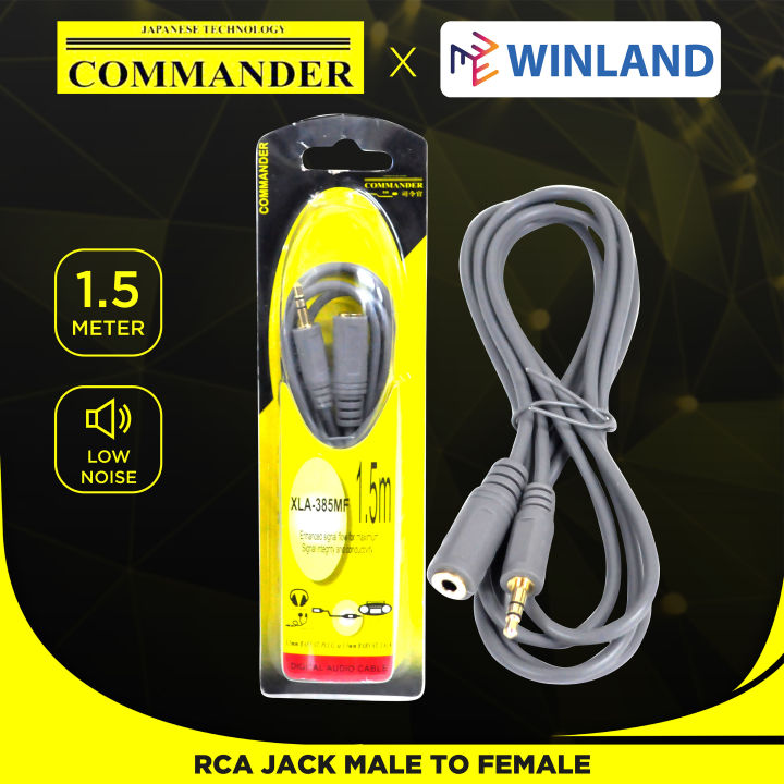 Commander by Winland RCA Jack Male to Female 3.5mm Stereo Plug to 3.5mm ...