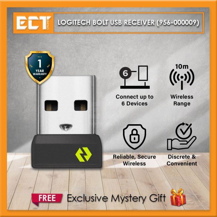 Logitech Bolt USB Receiver Connect up to 6 Logi Bolt Wireless Keyboard ...