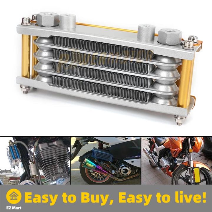 【Fast Shipping】 Motorcycle Oil Cooler Kit Radiator Cooling Fit Engine ...