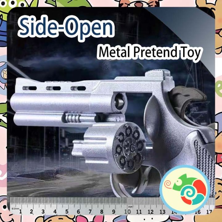All Metal Side-opening Revolver Educational Pretend Toy Children ...