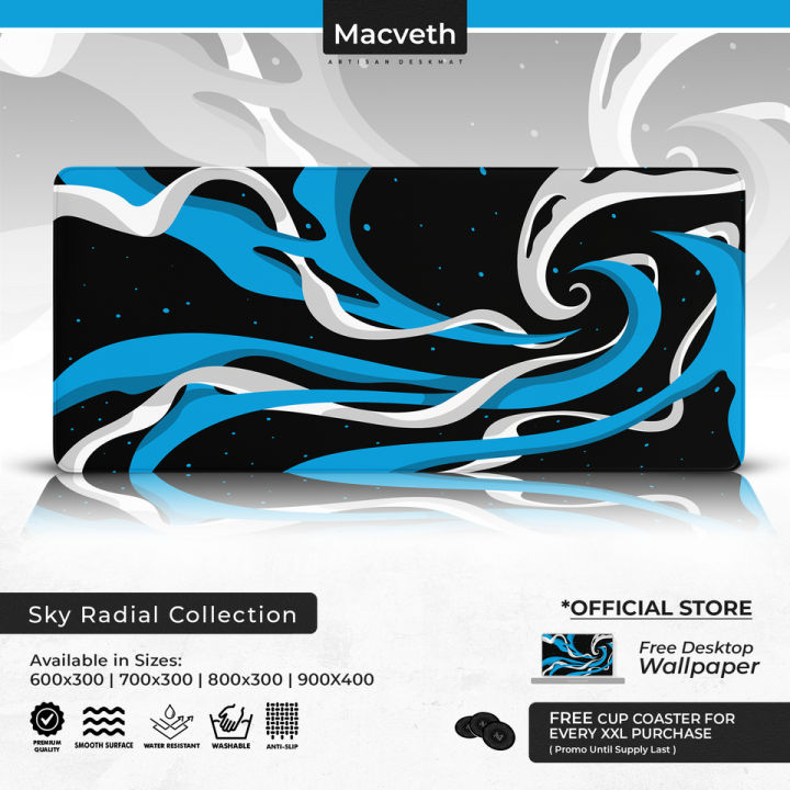 Macveth Artisan Deskmat | Sky Radial | Gaming Mouse pad | Lazada PH
