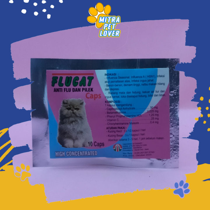 FORMULA MENYEMBUHKAN FLU KUCING - FLU CAT 10 CAPSULE - KAPSUL UNTUK FLU ...