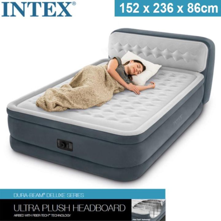 INTEX 6 Sizes Built-In Electric Air Pump Inflatable Air Bed Mattress ...