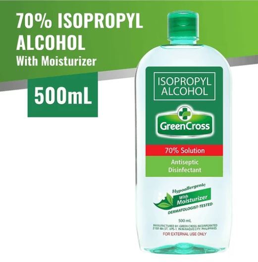 Green Cross Isopropyl Alcohol 70% Solution | 500ml (Bundle of 4 ...