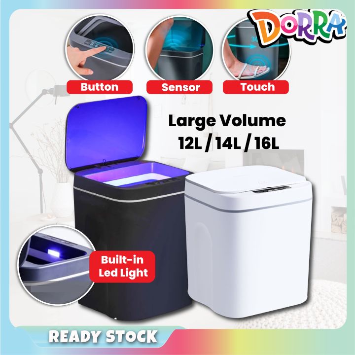 【AUTO】Trash Can Household Intelligent Induction Automatic Touchless ...
