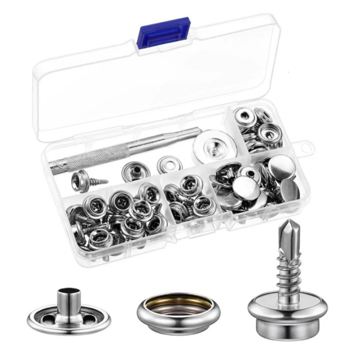 Pack Of 24Sets Stainless Steel Dovetail Screws Snap Fasteners For ...